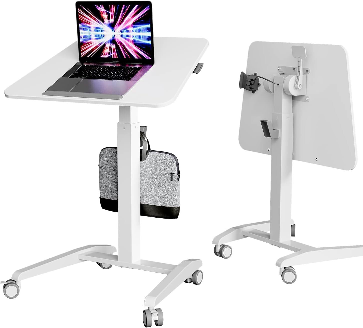 Buy Altus Mobile Desk Pneumatic Lift Standing Height Adjustable ...