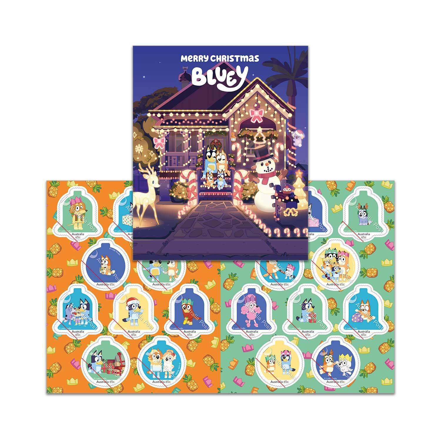 Buy Bluey Christmas Stamp Pack Australia Post 2024 - MyDeal Australia
