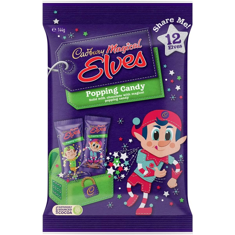 Buy Cadbury Magical Elves Popping Candy Chocolate Bars 12 Pack 144g ...