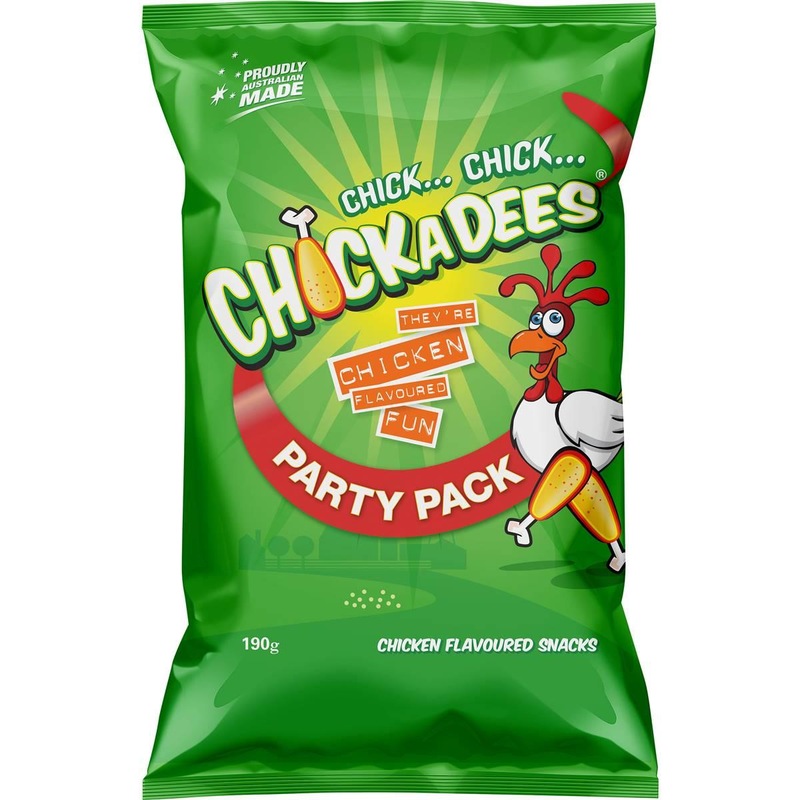 Buy Chickadees Chicken Flavoured Chips Snacks Party Pack 190g - MyDeal