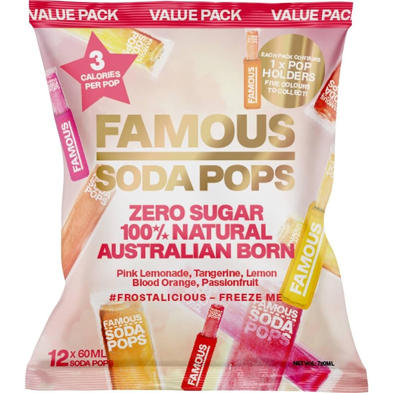 Buy Famous Soda Freeze Pops Frozen Ice Blocks 12 Pack - MyDeal