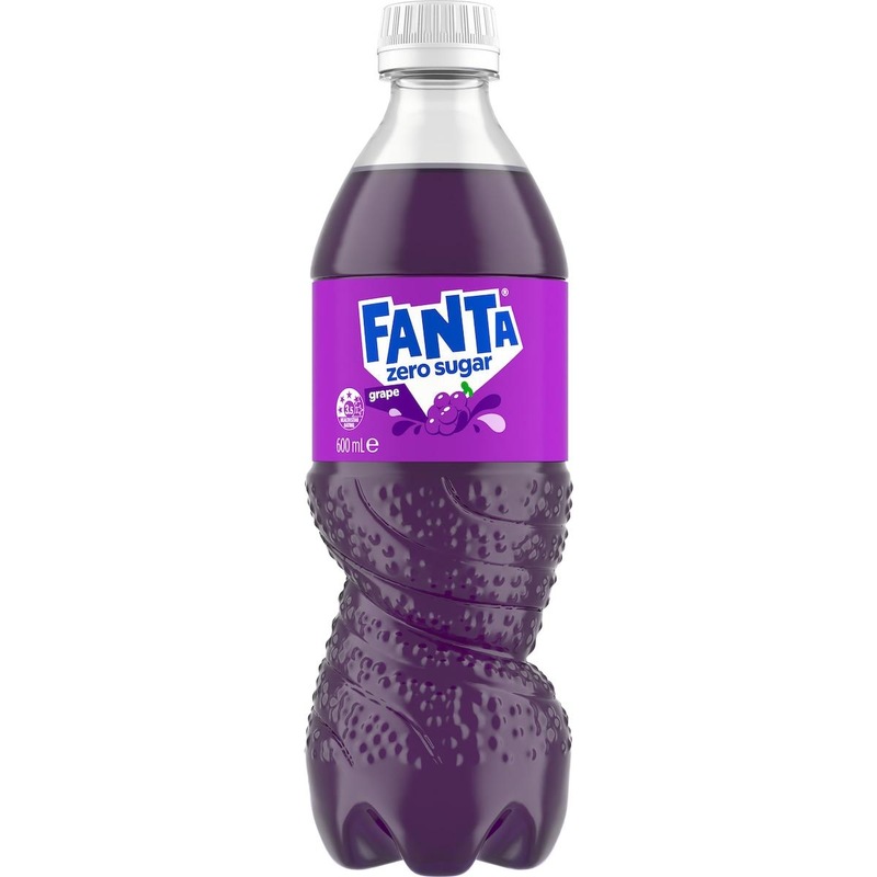 Buy Fanta Grape Zero Sugar Soft Drink Bottle 600ml - MyDeal