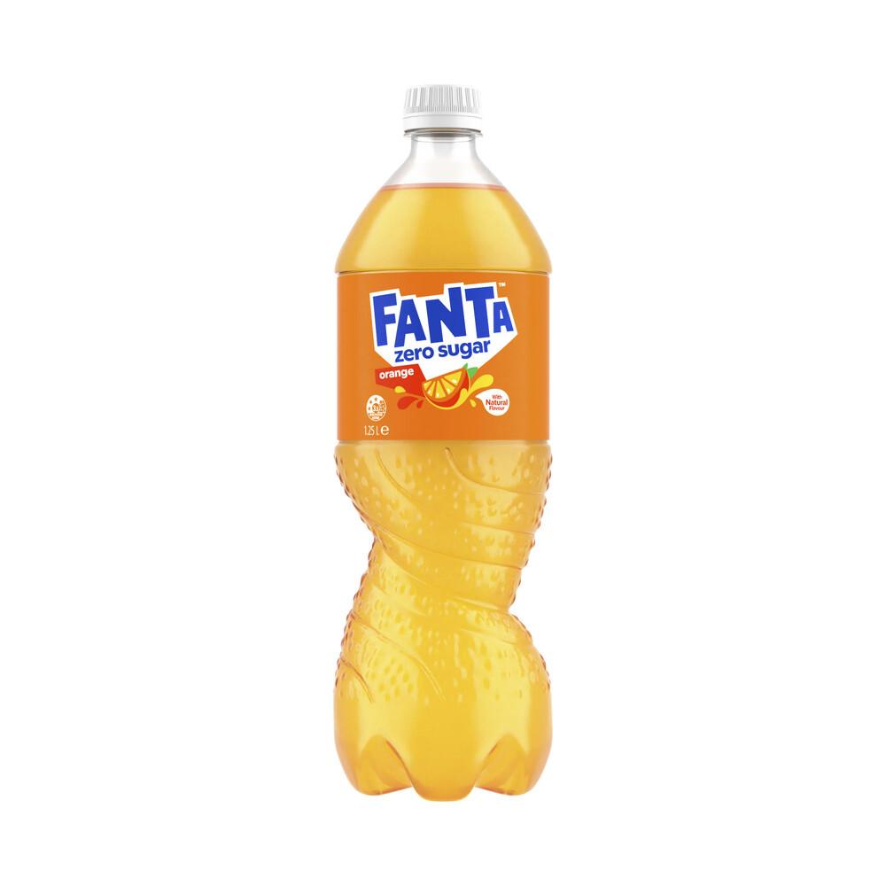 Buy Fanta Orange Zero Sugar Soft Drink Bottle 1.25L - MyDeal Australia