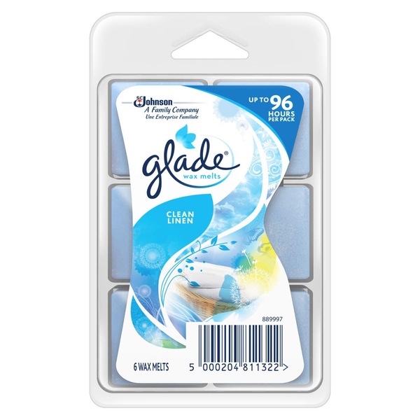 Buy Glade Wax Melts Clean Linen 6 Pack - MyDeal Australia