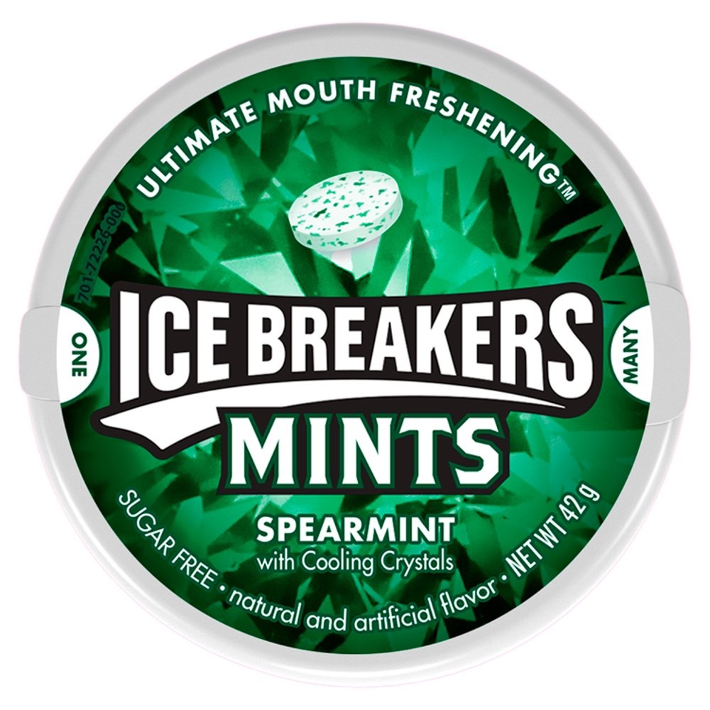Buy Ice Breakers Sugar Free Mints Spearmint Flavour Tub 42g X 8 Tubs ...
