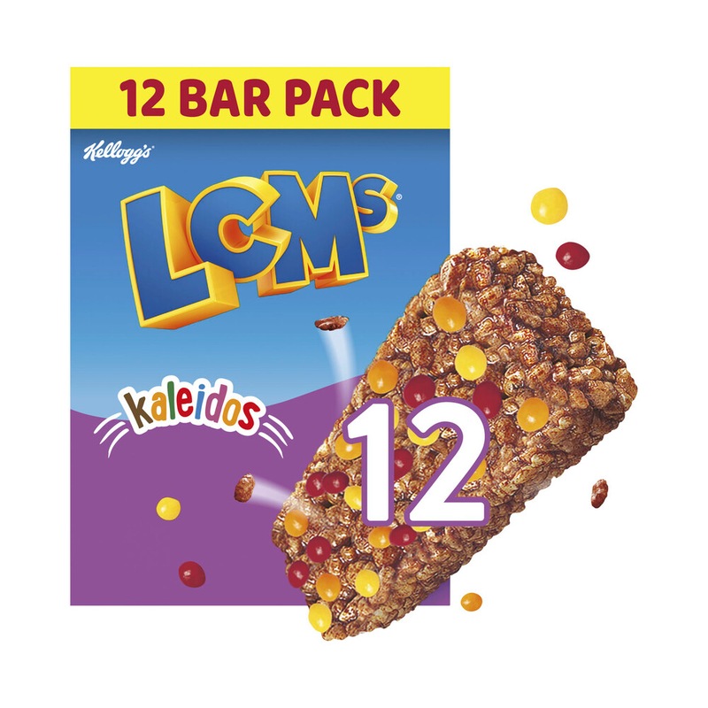 Buy Kelloggs LCMs Chocolate Kaleidos Puffed Rice Snack Cereal Bars 12 ...