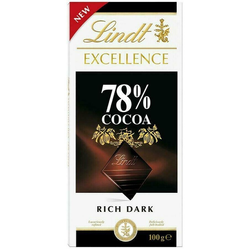 Buy Lindt Excellence 78% Cocoa Rich Dark Chocolate Block 100g - MyDeal
