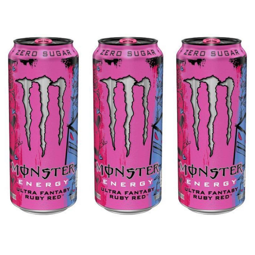 Buy Monster Energy Ultra Fantasy Ruby Red Drink Can 473ml X 3 Cans ...