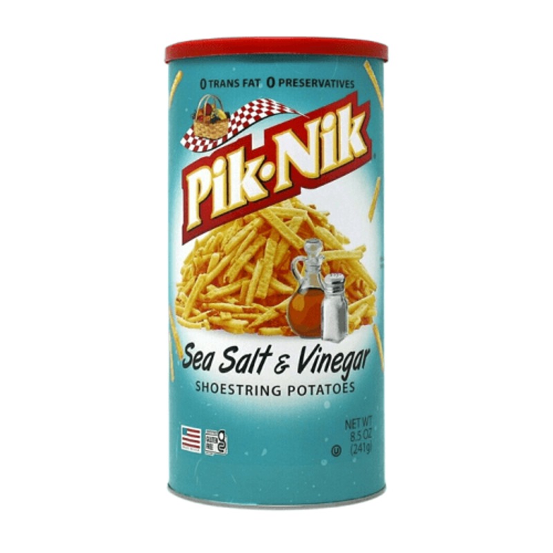 Buy Pik Nik Salt and Vinegar Shoestring Potato Chips Fries Can 241g ...
