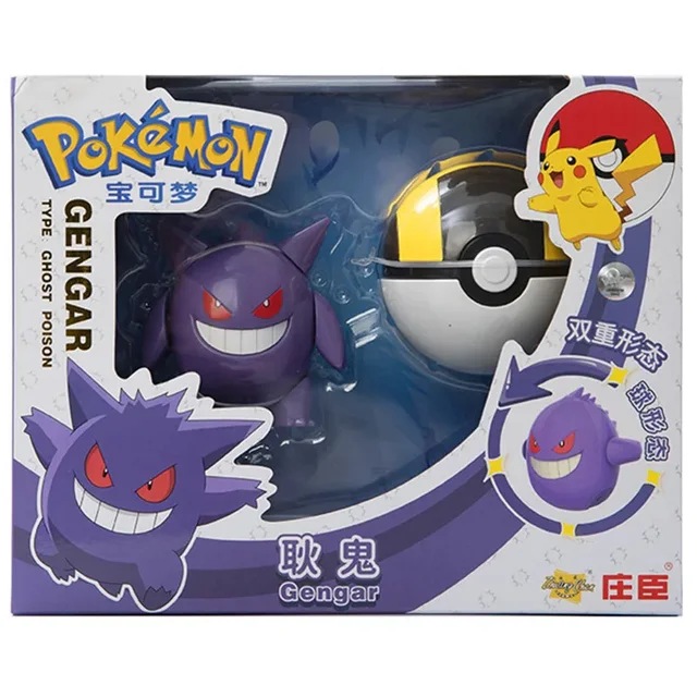 Buy Pokemon Gengar Pokeball Transform Action Figure Toy - MyDeal Australia