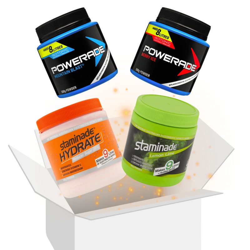 Powerade Staminade Sports Hydration Drink Powder Gift Box Bundle ...