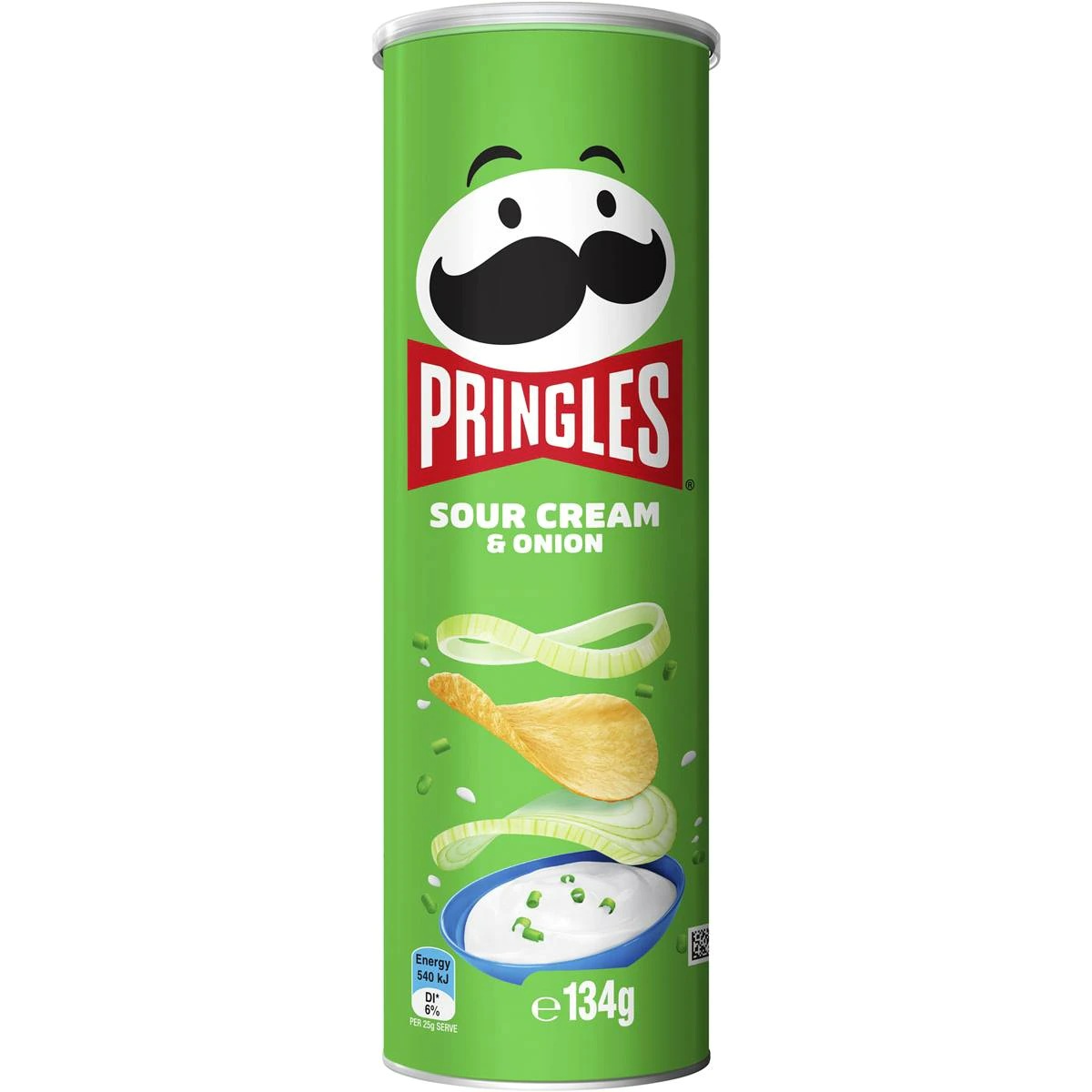 Buy Pringles Sour Cream and Onion Potato Chips Can 134g - MyDeal Australia
