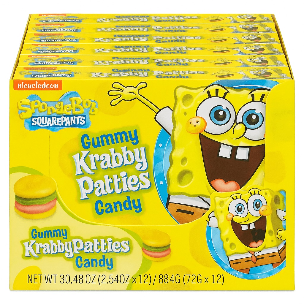 Buy Spongebob Squarepants Krabby Patties Gummy Candy Theatre Box 72g X ...