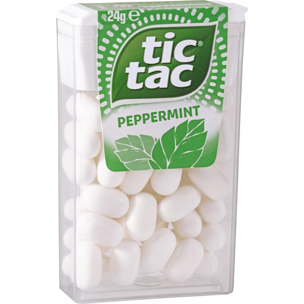 Buy Tic Tac Peppermint Flavoured Mints 24g Pack X 6 Packs - MyDeal ...