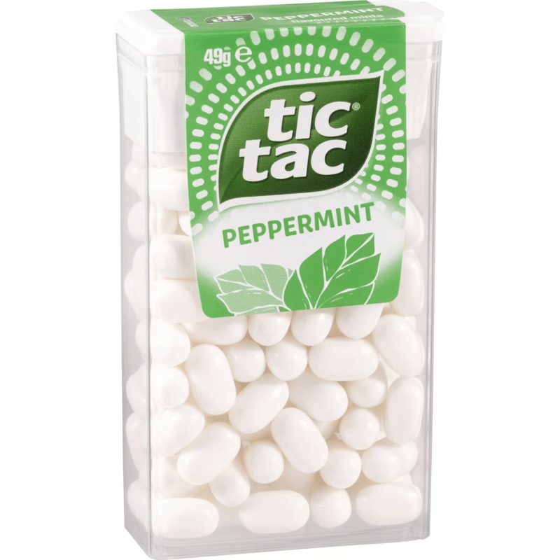 Buy Tic Tac Peppermint Flavoured Mints 49g Pack X 6 Packs - MyDeal