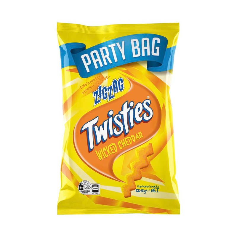 Buy Twisties Zig Zag Wicked Cheddar Cheese Snack Pack 125g - MyDeal