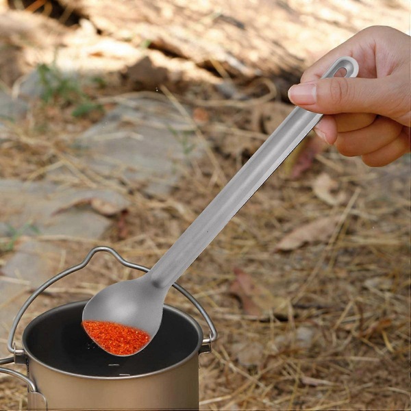 Buy 1Pcs Titanium Spoon 21.5Cm X 3.9Cm Camping Spoon Outdoor Tableware ...