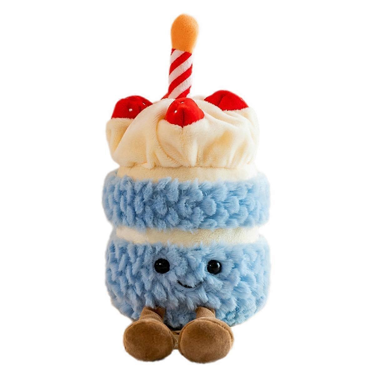 Buy 23cm Cake Series Plush Ornaments Simulation Birthday Cake Fabric ...