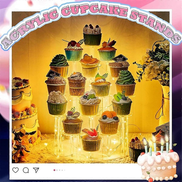 Buy Acrylic Cupcake for 16 Cupcakes Stand Reusable Display Stand ...