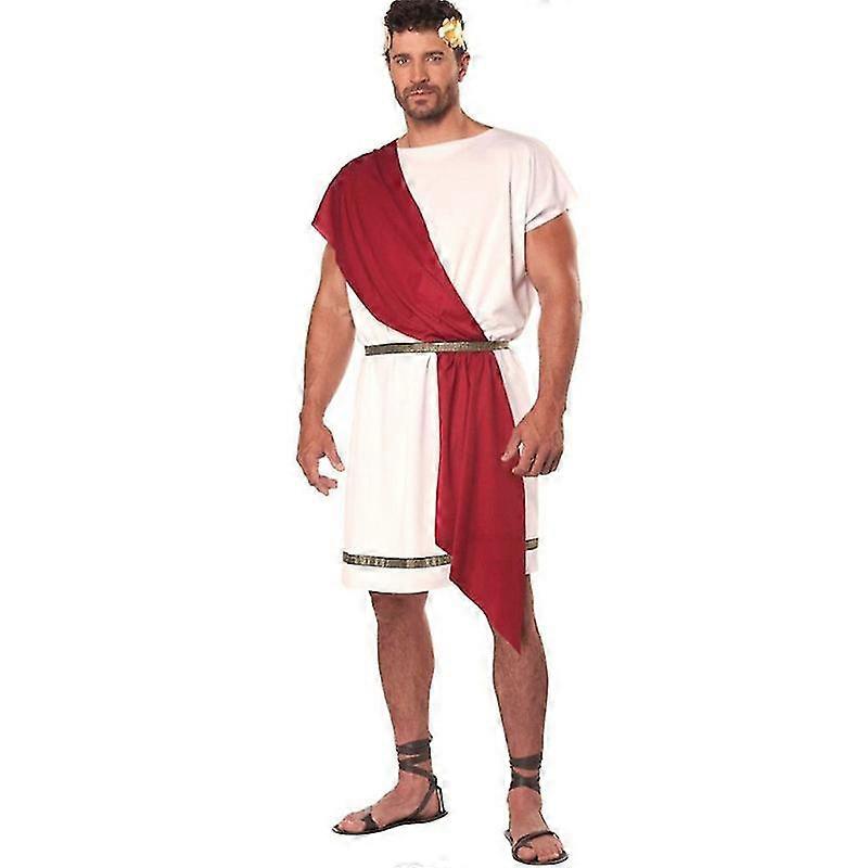 Buy Ancient Greek Men Roman Toga Caesar Party Fancy Dress Costume ...