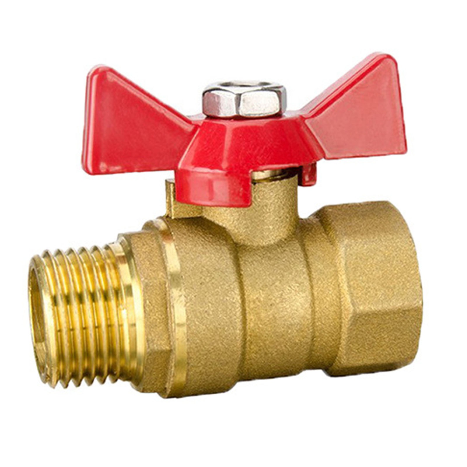Buy Brass Ball Valve Water Pipe Shut Off Switch with T Handle Pipe ...