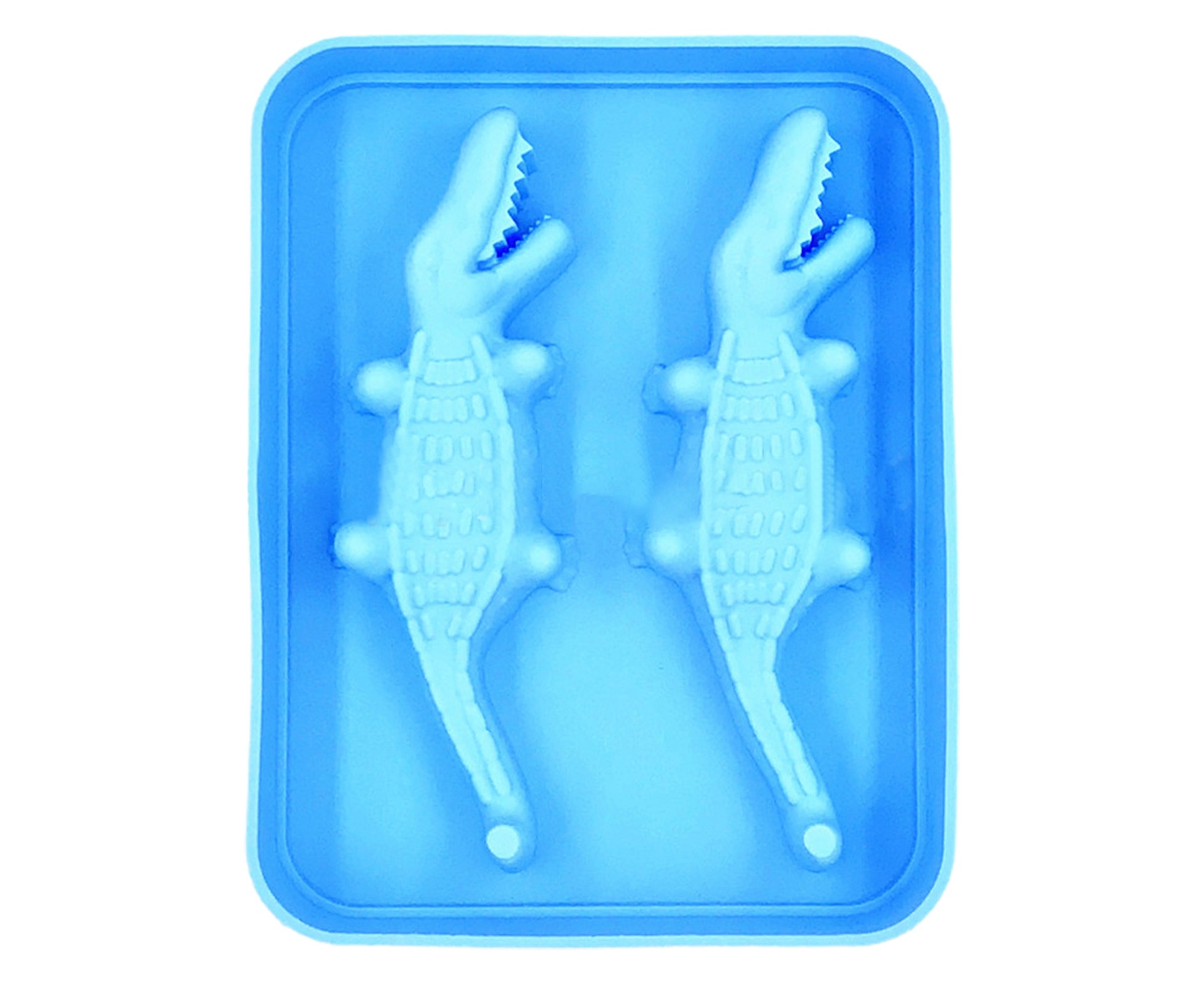 Buy Ice Mould Tray Creative Fast Demoulding DIY 3D Crocodile Shape Bar Silicone Ice Mold Kitchen ...