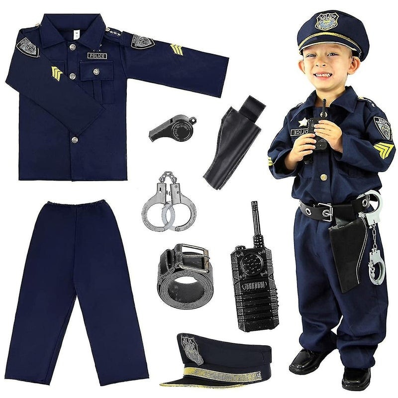 Buy Police Costume For Boys Halloween Police Officer Costume For Kids ...
