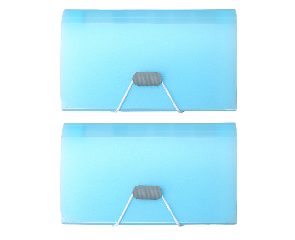 Buy Portable Small Accordion File Organizer - 2 Pack Pockets A6 Mini ...