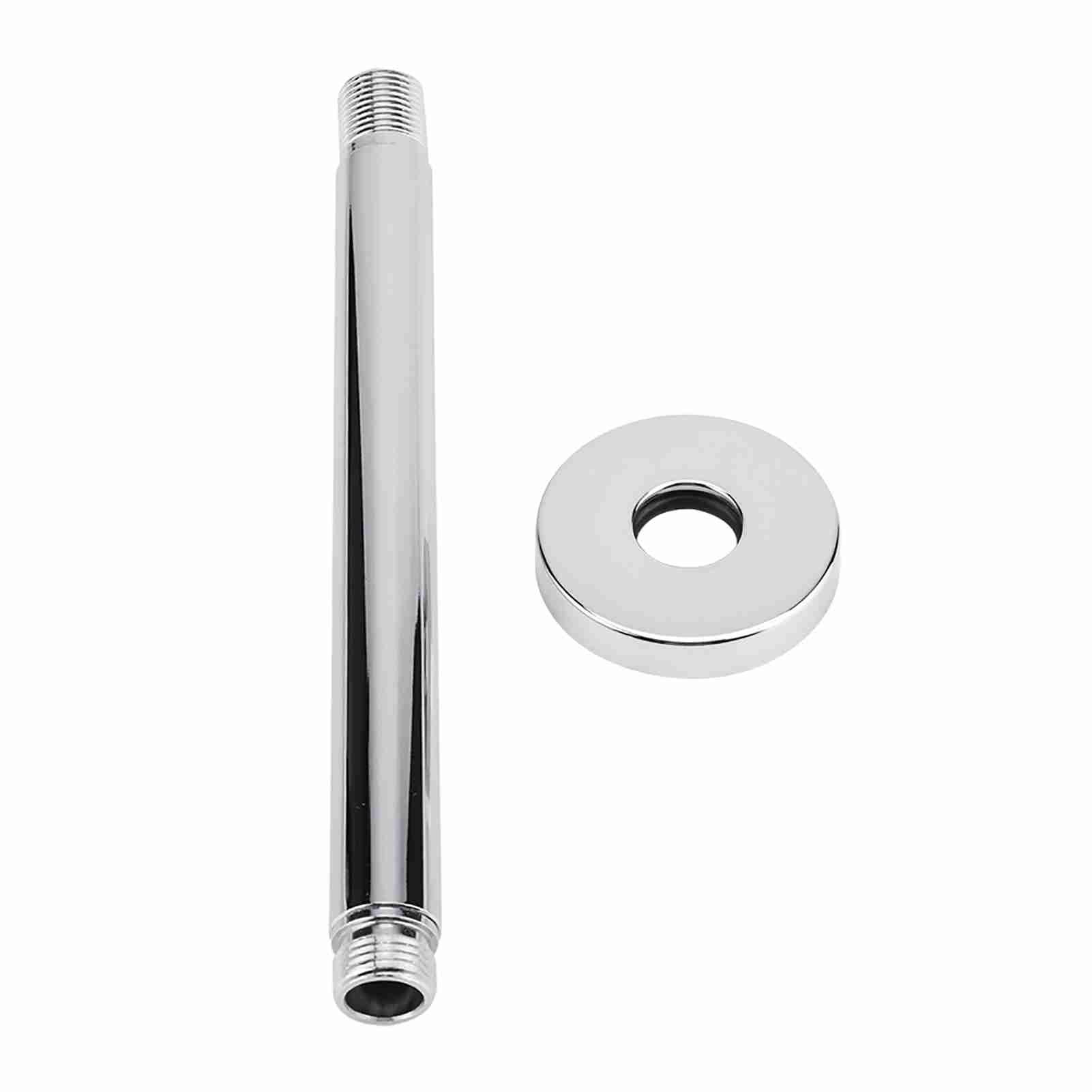 Buy Stainless Steel Round Top Shower Arm Pipe Wall Mount for Bathroom ...