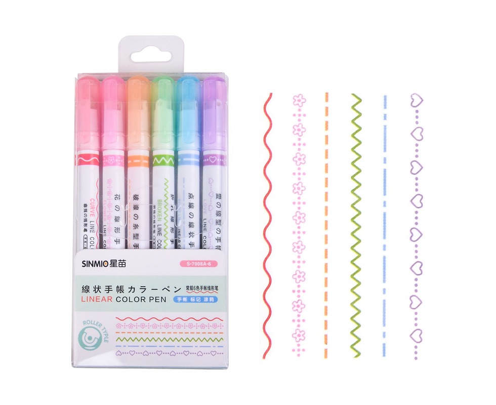 Buy Star seedling linear pen roller design quick-drying lace pen key ...
