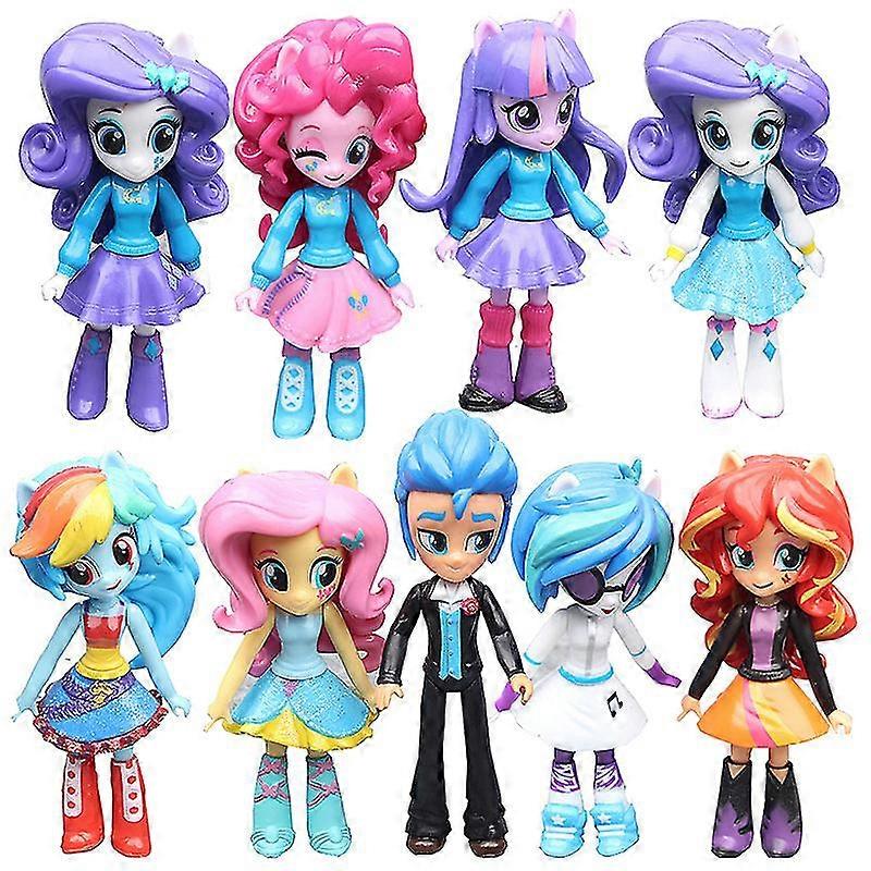 Buy Toy Model 9pcs My Little Pony Equestria Girls Figures 12cm Monster ...