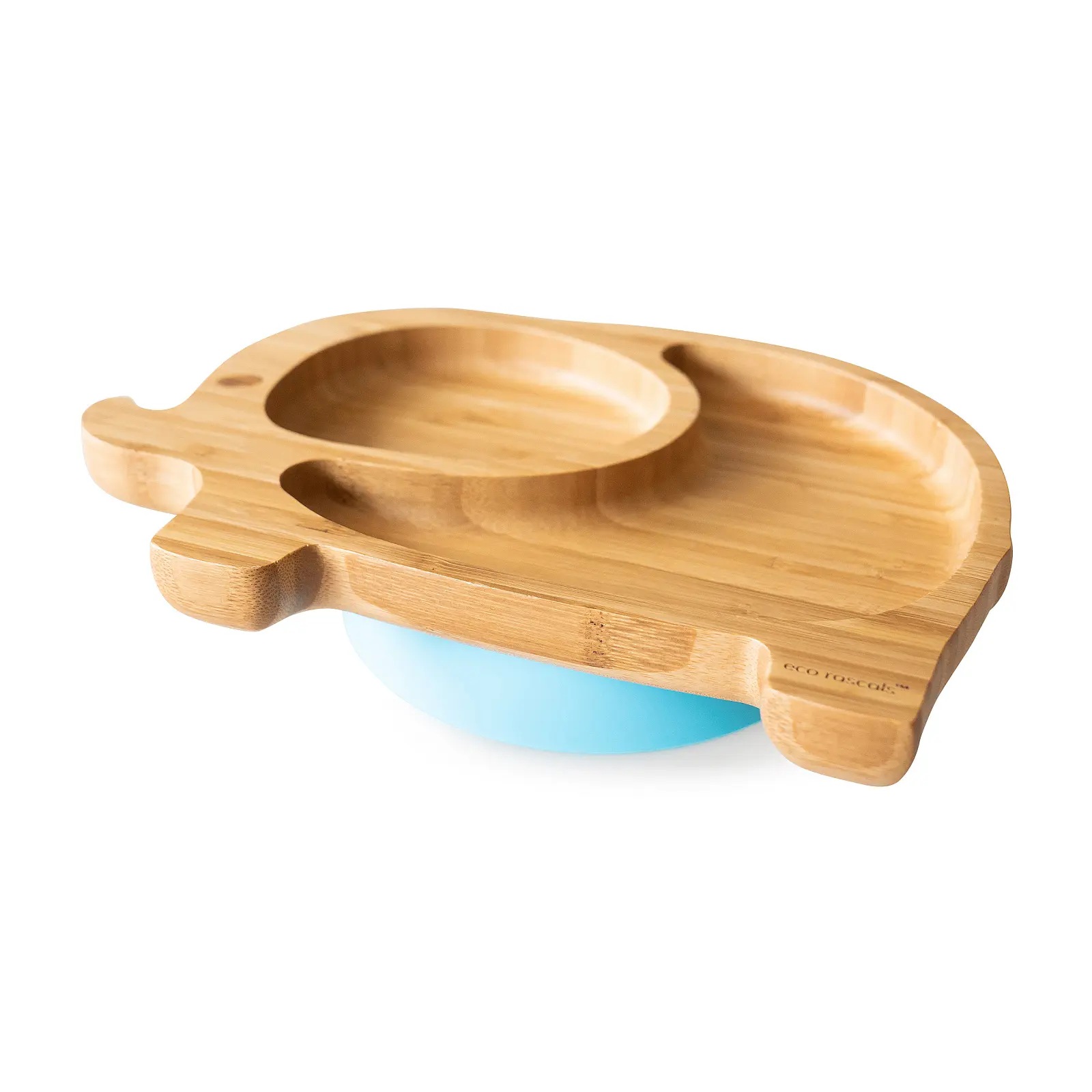 Buy Organic Bamboo Plate with Detachable Base - BLUE - MyDeal Australia
