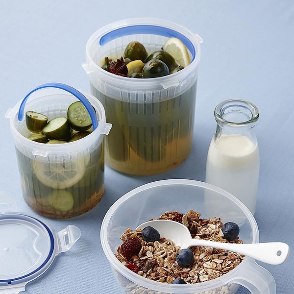 Buy JOYBUY 1.4L Lock & Lock Round Container – With Draining Basket ...