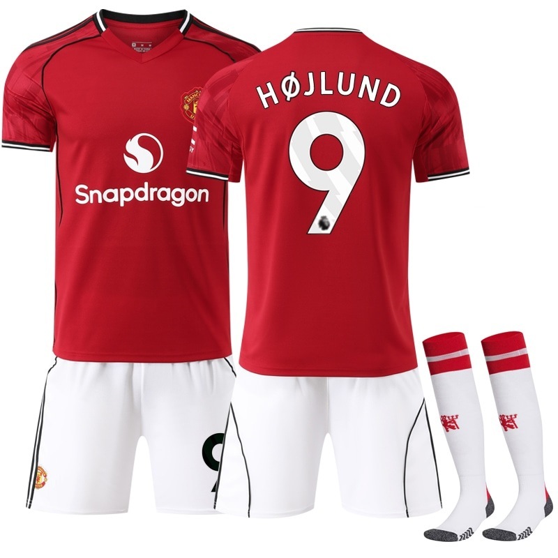 Buy 2025-26 Manchester United Home #9 HOJLUND Football Jersey New ...