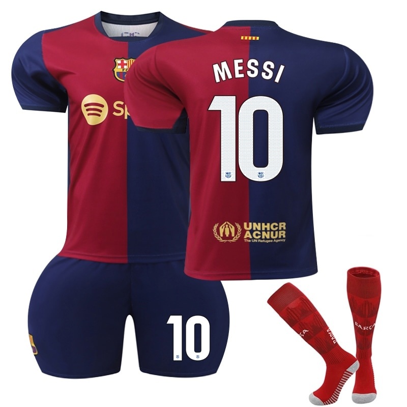 Buy 24-25 Barcelona Home Football Jersey No.10 Messi Children's Adult ...