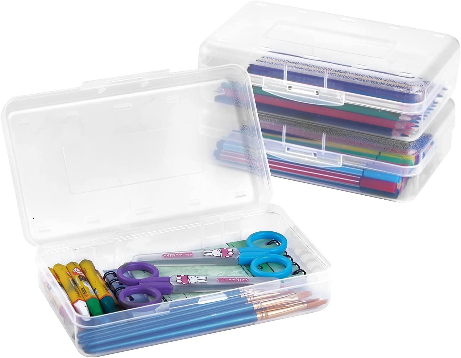 Buy JOYBUY 3 Pack Plastic Pencil Boxes with Snap Lid - MyDeal Australia
