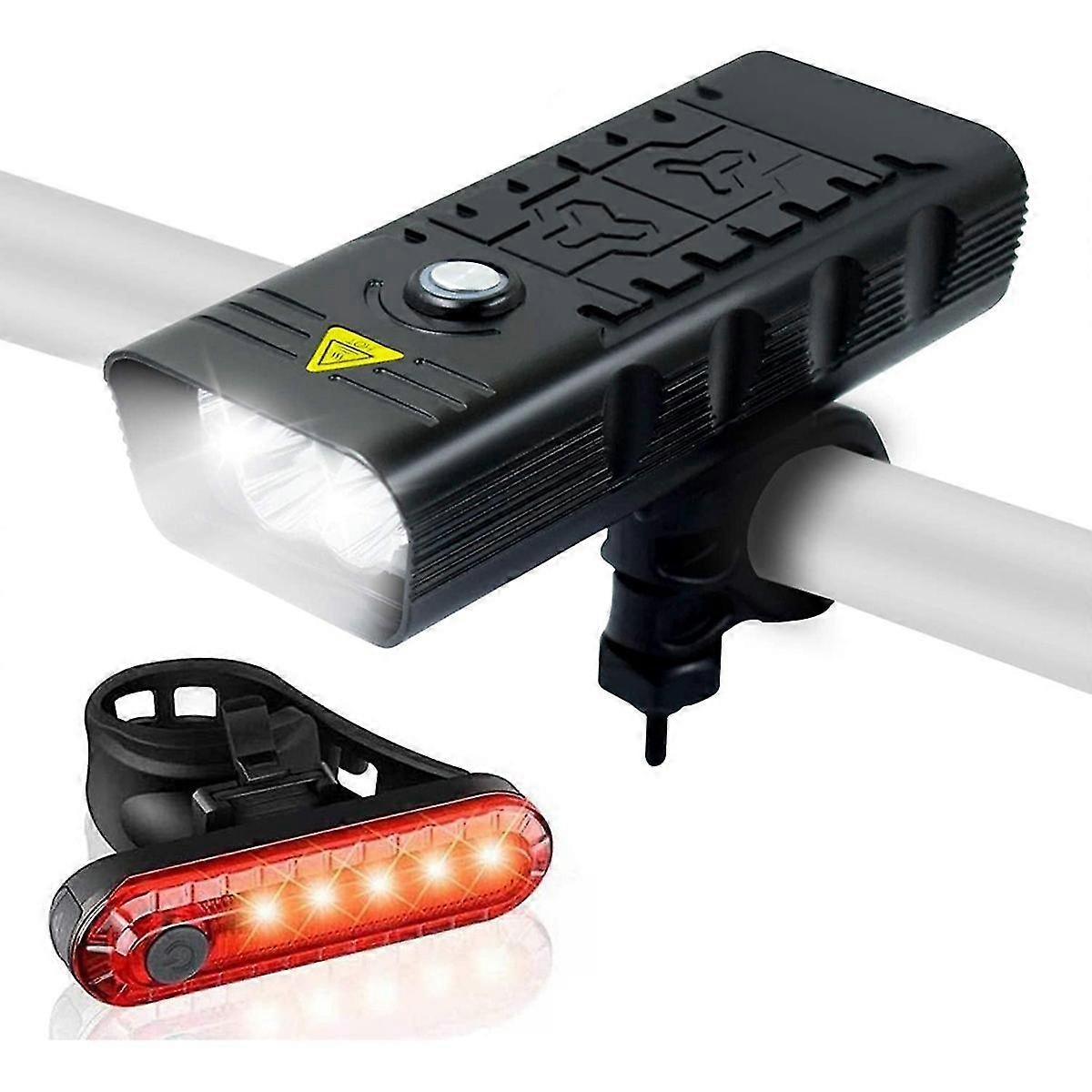 Buy JOYBUY 4000 Lumens Rechargeable Bicycle Front Light,with Taillight ...