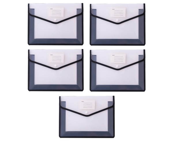 Buy 5pcs Clear Plastic File Folders - MyDeal Australia
