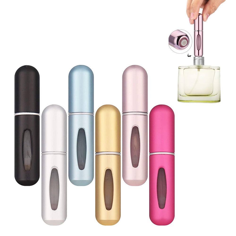 Buy 6 Pack 5ml Mini Bottle Refillable Perfume Spray Refillable Perfume ...
