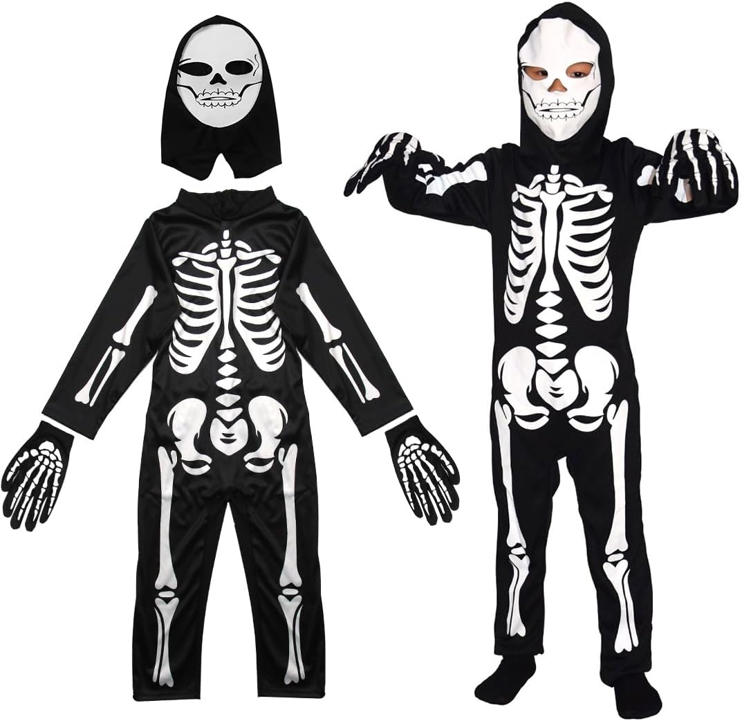 Buy Bluelves Children's Skeleton Costume, Halloween Costume Children ...