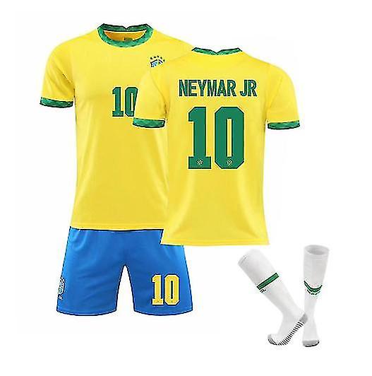 Buy Brazil Home Yellow No. 10 Neymar No. 7 Paqueta No. 20 Vinicius ...