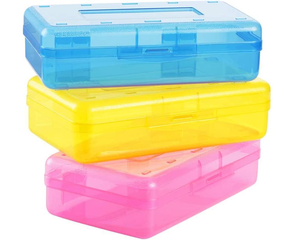 Buy Bright Color Large Plastic Pencil Box - MyDeal Australia