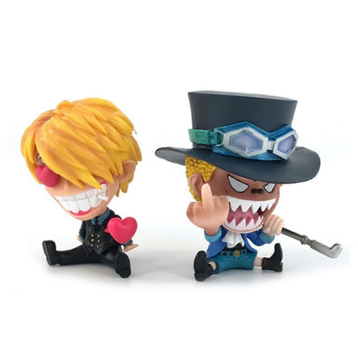 Buy JOUBUY 2pcs/lot One Piece Figure Ace Saber Anime Toy Model 8cm ...