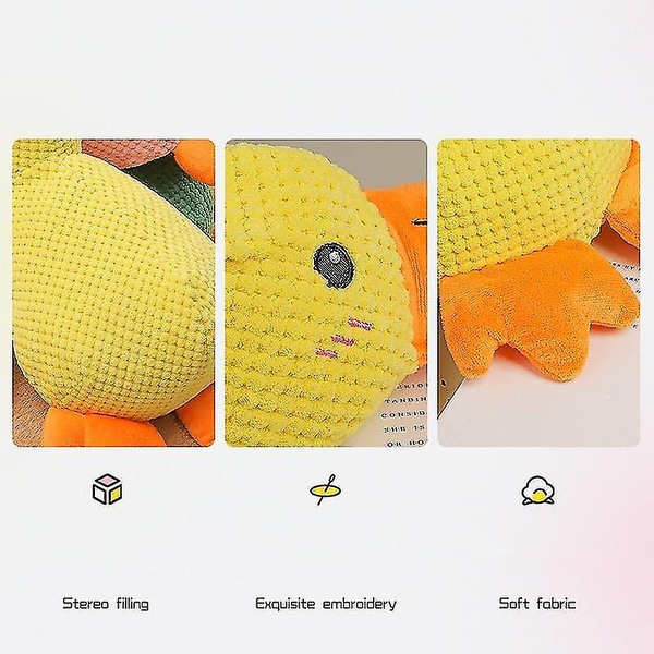 Buy JOYBUY Mellow Calming Duck – Soft No-Stuffing Squeaky Toy for All ...