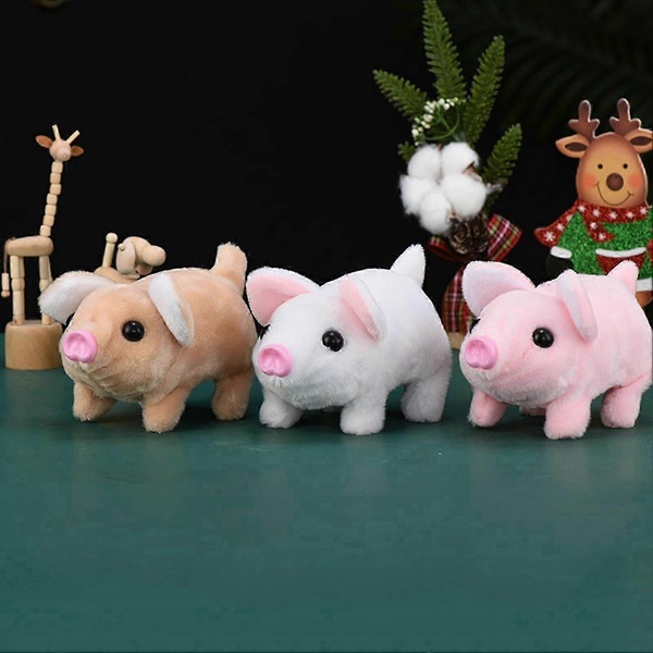 Buy JOYBUY Simulation Walking Piggy Electronic Pet Plush Toy for Baby ...