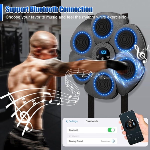 Buy JOYBUY Smart Music Boxing Machine with Gloves - Wall Mounted Punch ...