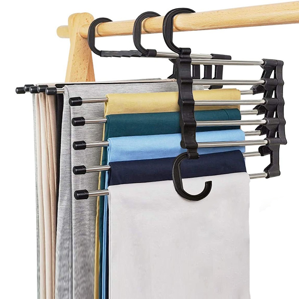 Buy Multi-functional Trouser Storage Rack Closet Stainless Steel ...