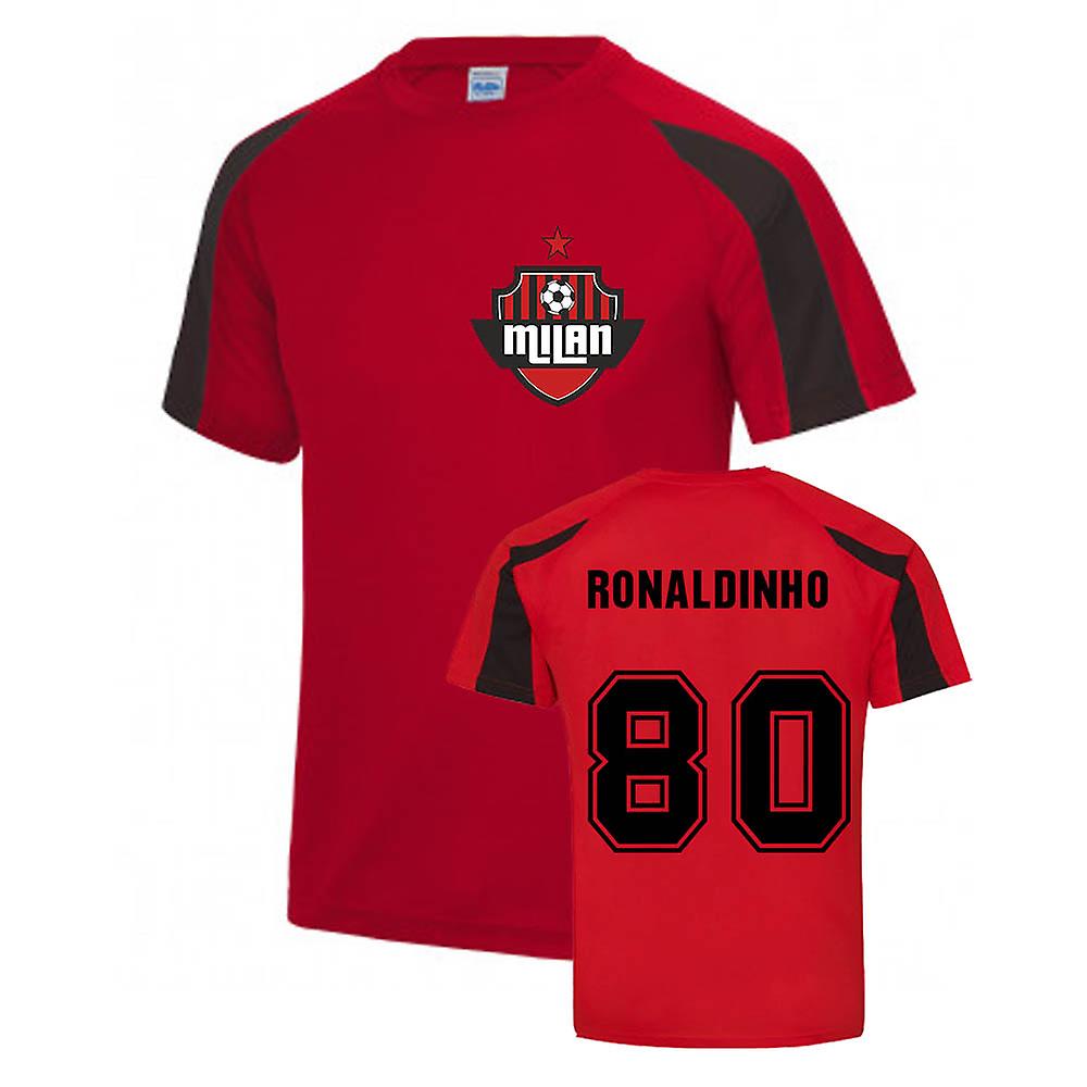 Buy Ronaldinho Milan Sport Training Jersey (Red) - MyDeal Australia