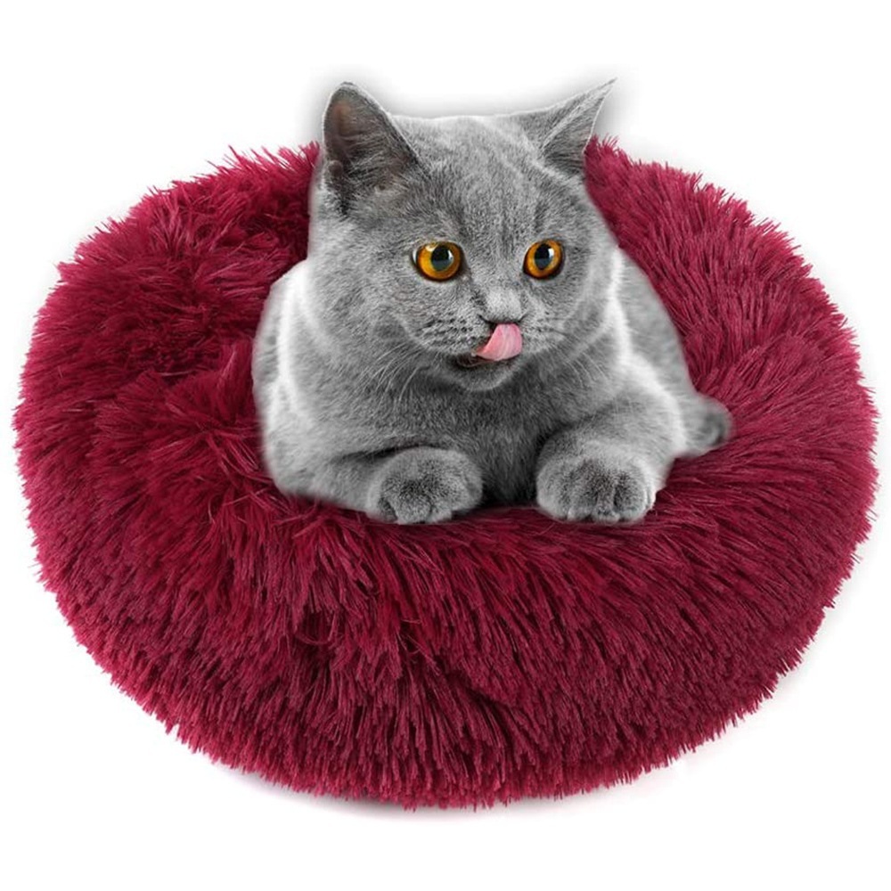 Buy Round Plush Donut Pet Bed Calming Bed - MyDeal Australia