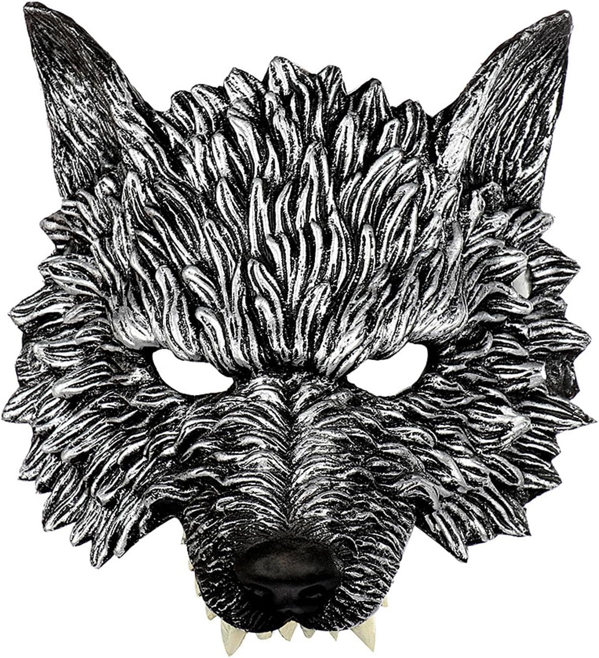 Buy JOYBUY Soochat Wolf Mask Werewolf Half Face Mask Halloween ...